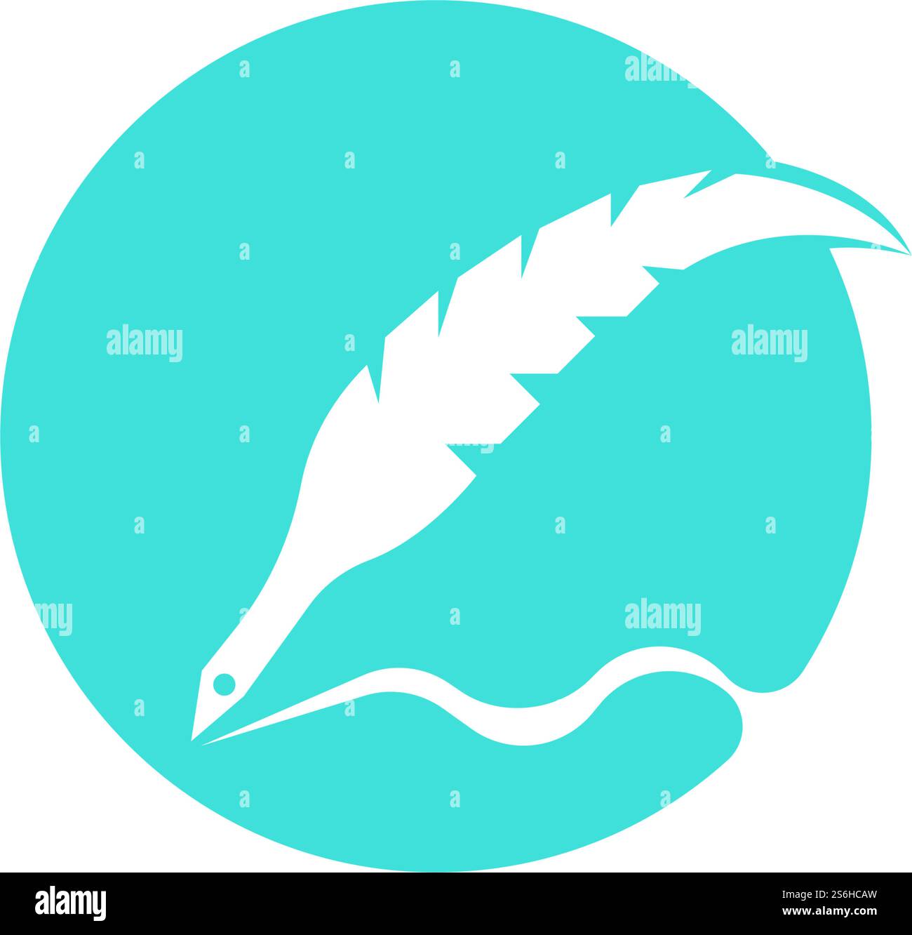 Feather pen write vector logos Stock Vector Image & Art - Alamy