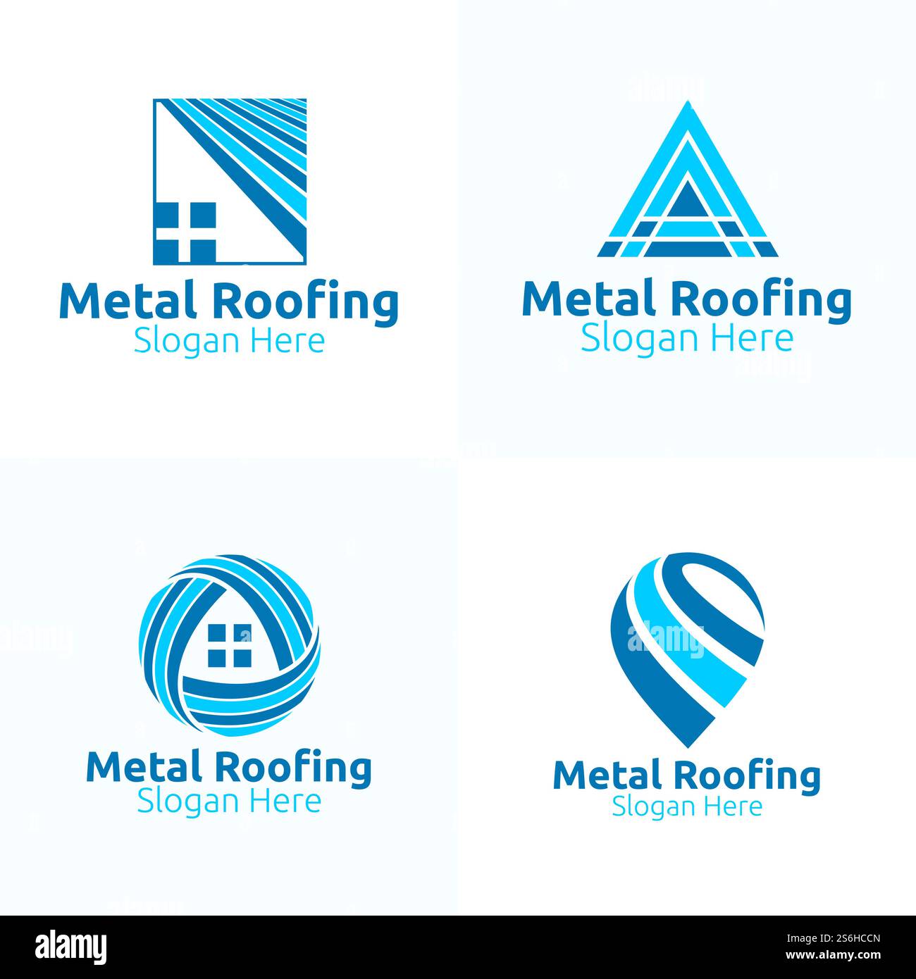 Metal Roofing Logo for Shingles Roof Real Estate or Handyman Architecture Stock Vector Image ...