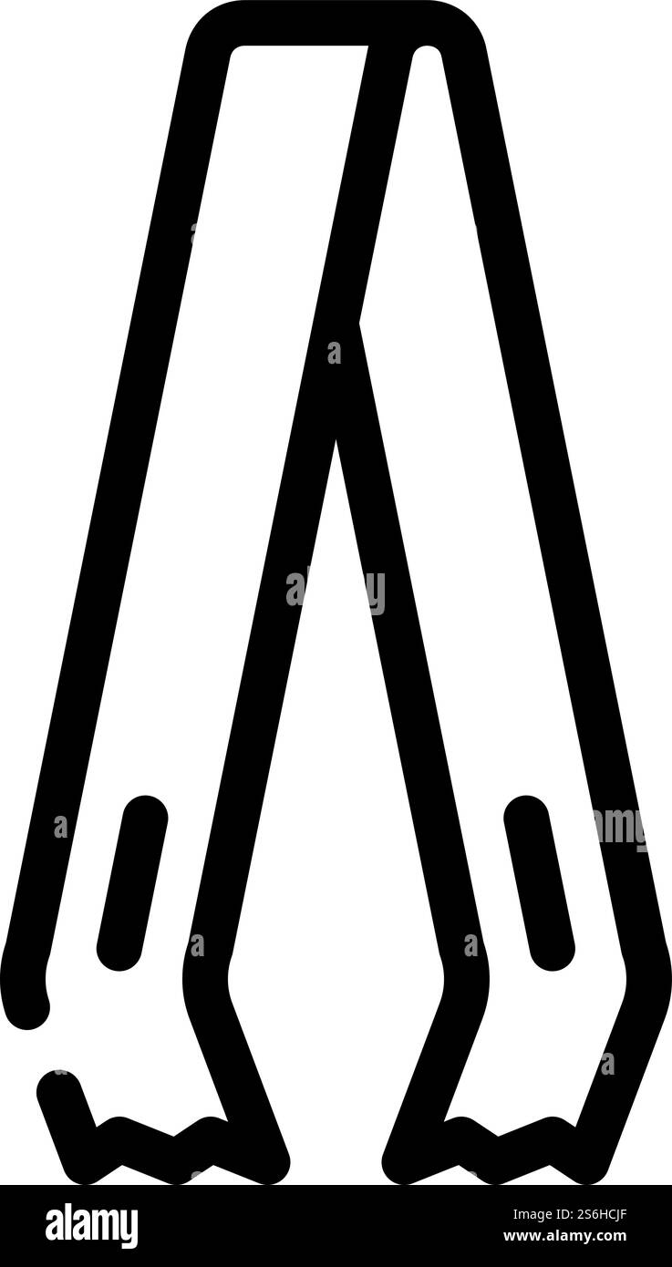 ice tweezers bartender line icon vector. ice tweezers bartender sign ...