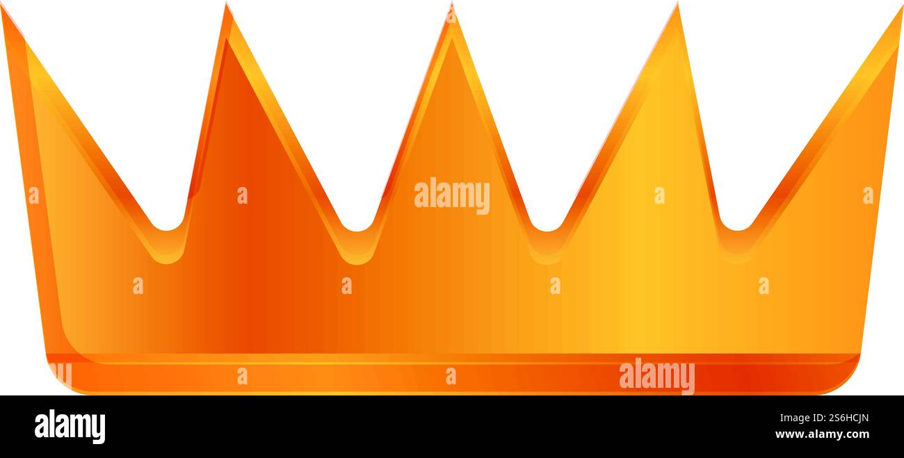 Gold crown ranking icon. Cartoon of Gold crown ranking vector icon for ...