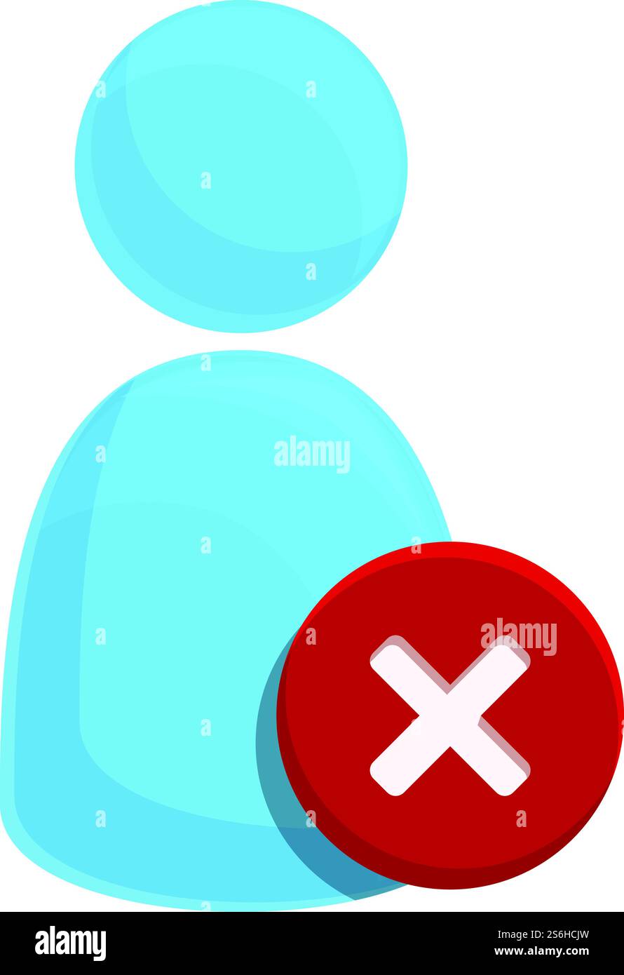 Delete forum user icon. Cartoon of Delete forum user vector icon for ...