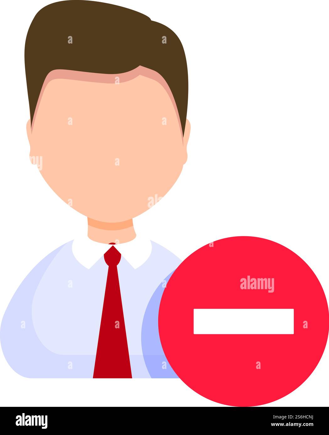 Delete business user icon. Cartoon of Delete business user vector icon ...