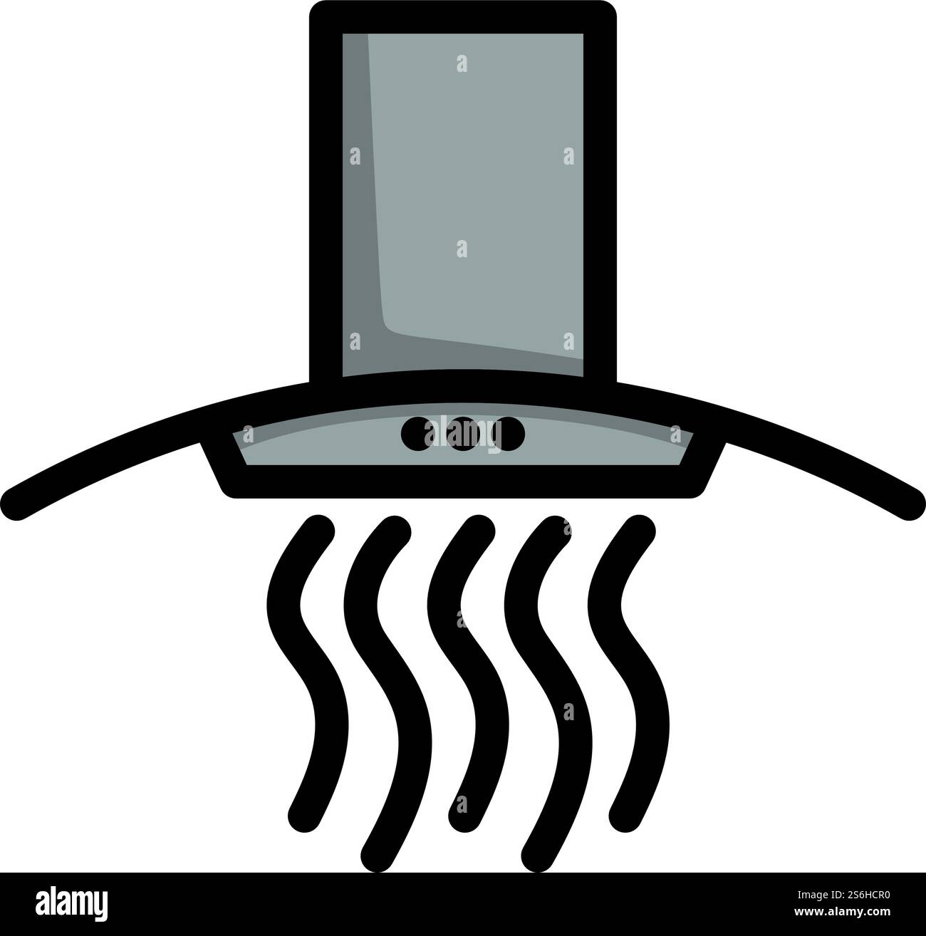 Kitchen Hood Icon. Editable Bold Outline With Color Fill Design. Vector ...