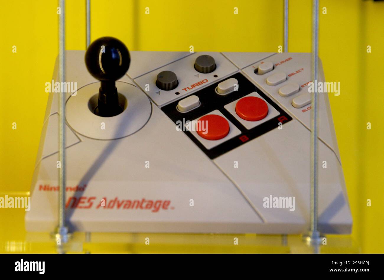 Wroclaw, Poland. 8th Mar, 2024. Nintendo NES Advantage console pad seen ...