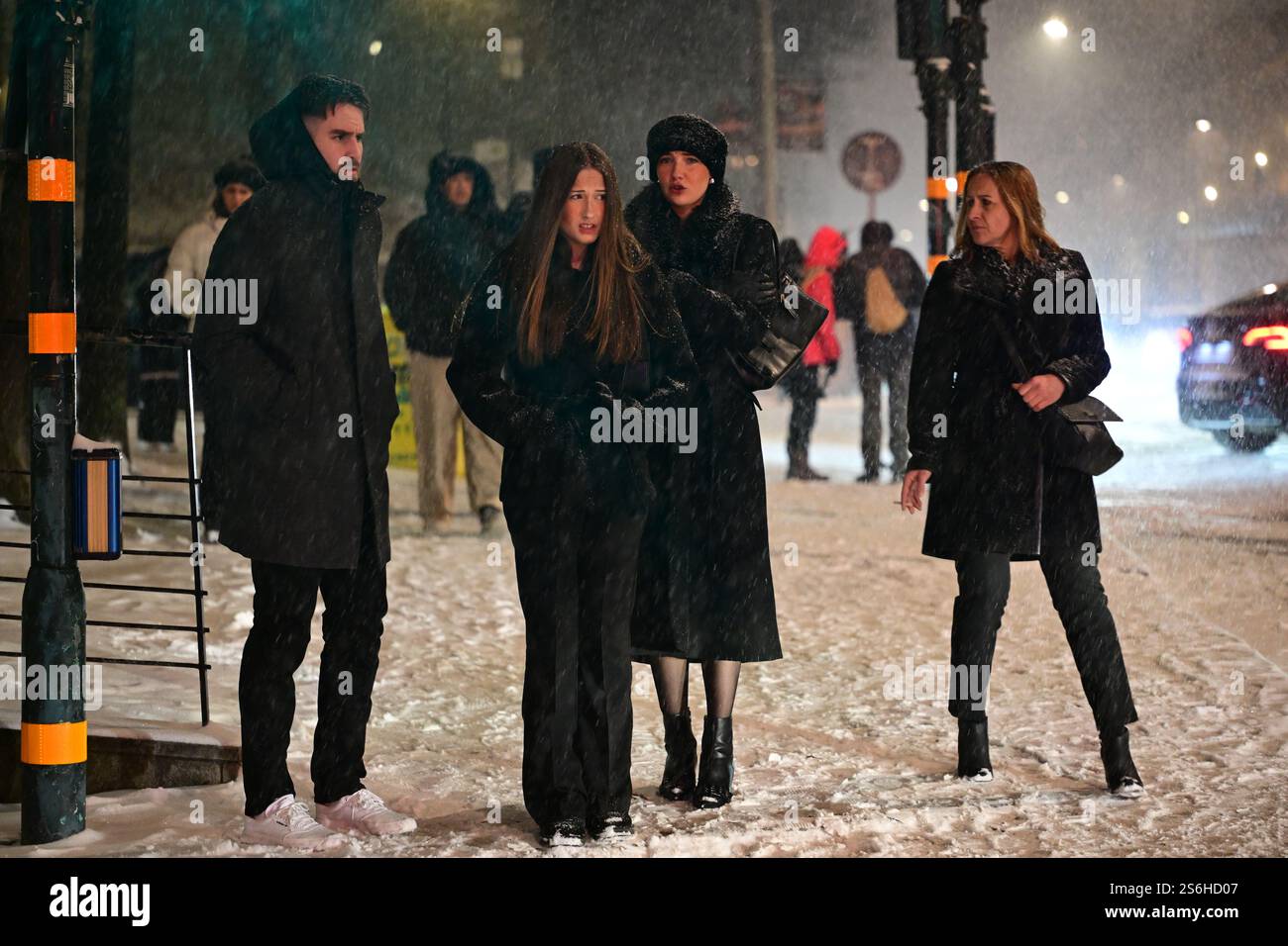 Stockholm, Uppland, Sweden. December 31 2024. People on the street ...