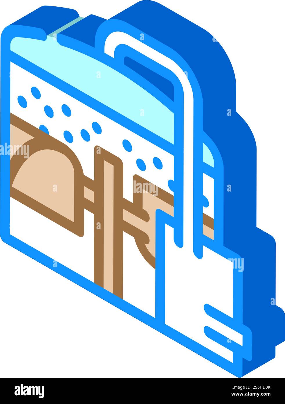 methane tank or biogas plant, digester or reactor isometric icon vector ...