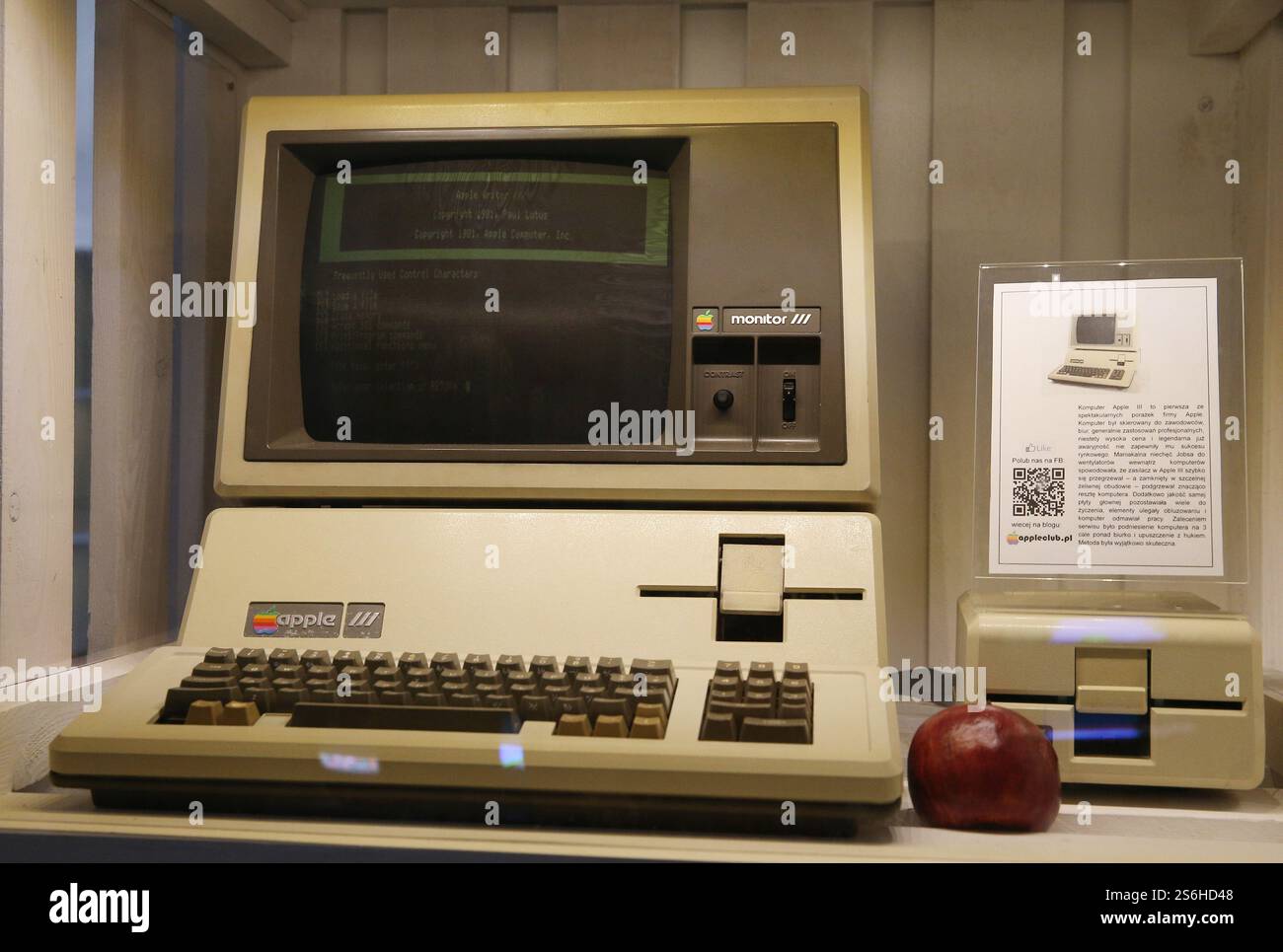 Wroclaw, Poland. 8th Mar, 2024. Computer Apple III, monitor, keyboard ...