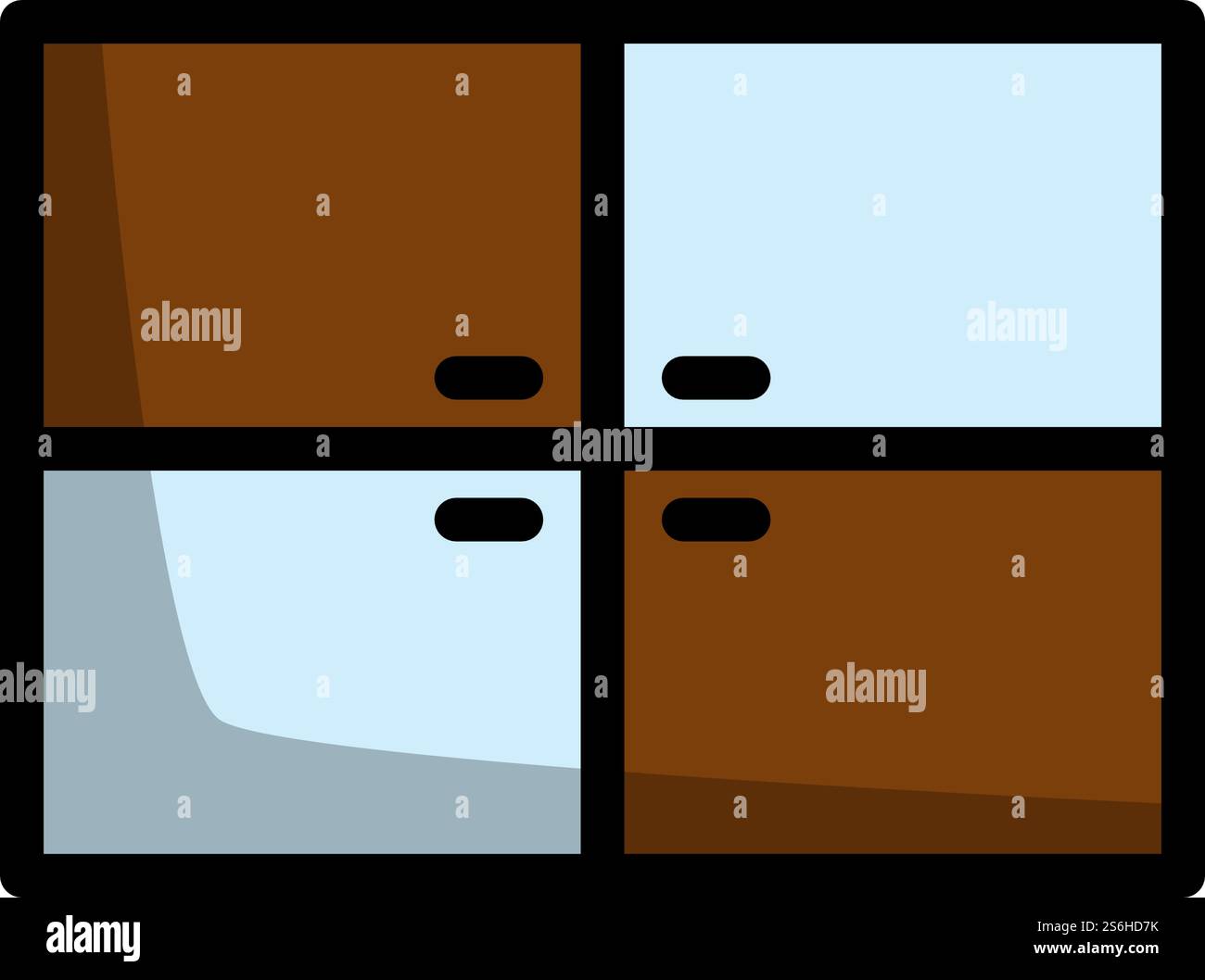 Wall Cabinet Icon. Editable Bold Outline With Color Fill Design. Vector ...