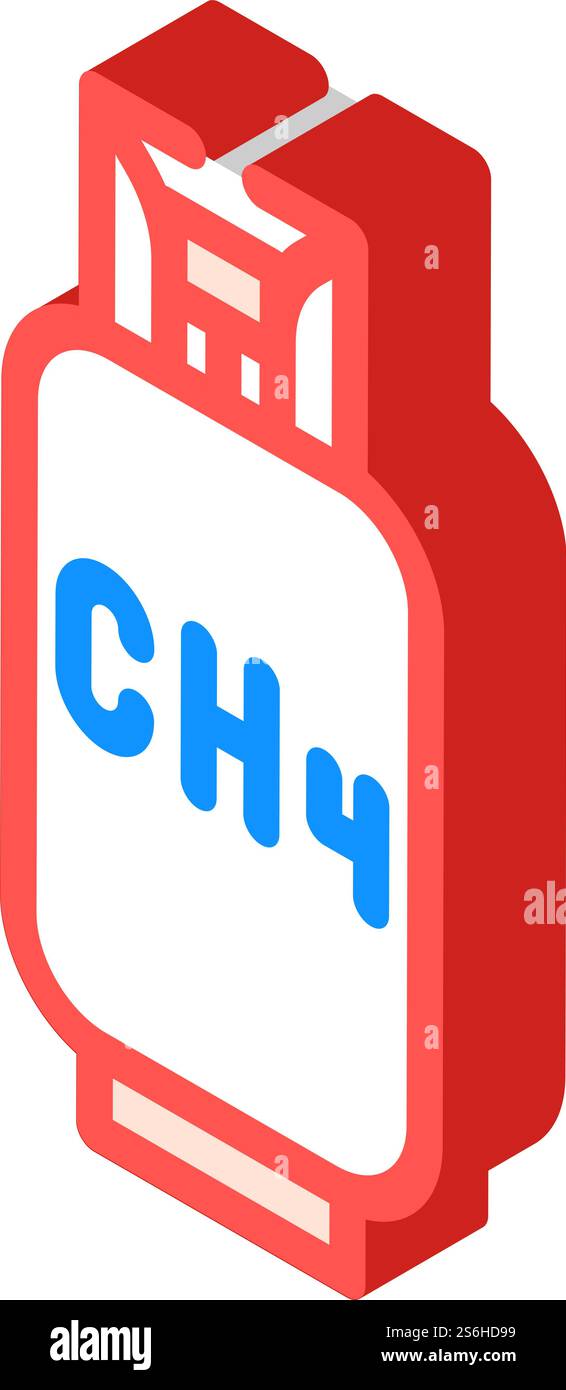 methane biogas isometric icon vector. methane biogas sign. isolated ...