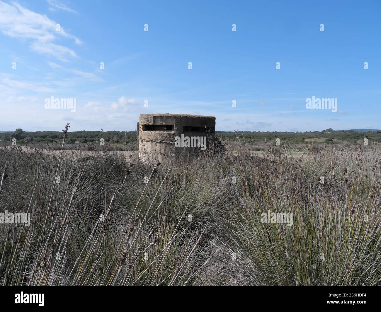 Destroyed World War II bunker on the beach at Sotogrande Spain Stock ...