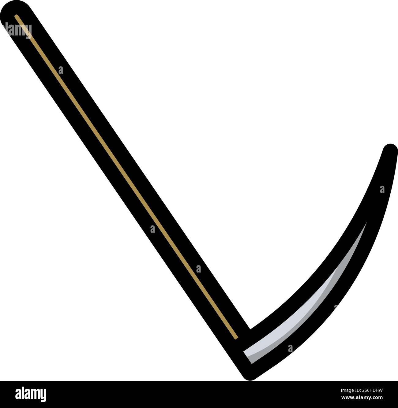 Scythe Icon. Editable Bold Outline With Color Fill Design. Vector ...