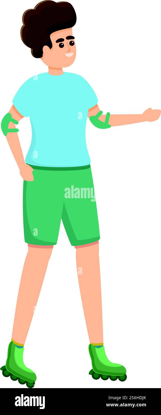 Person rollerblading icon. Cartoon of Person rollerblading vector icon ...