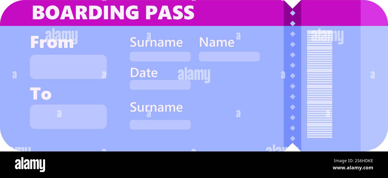 Airplane boarding pass icon. Cartoon of Airplane boarding pass vector ...