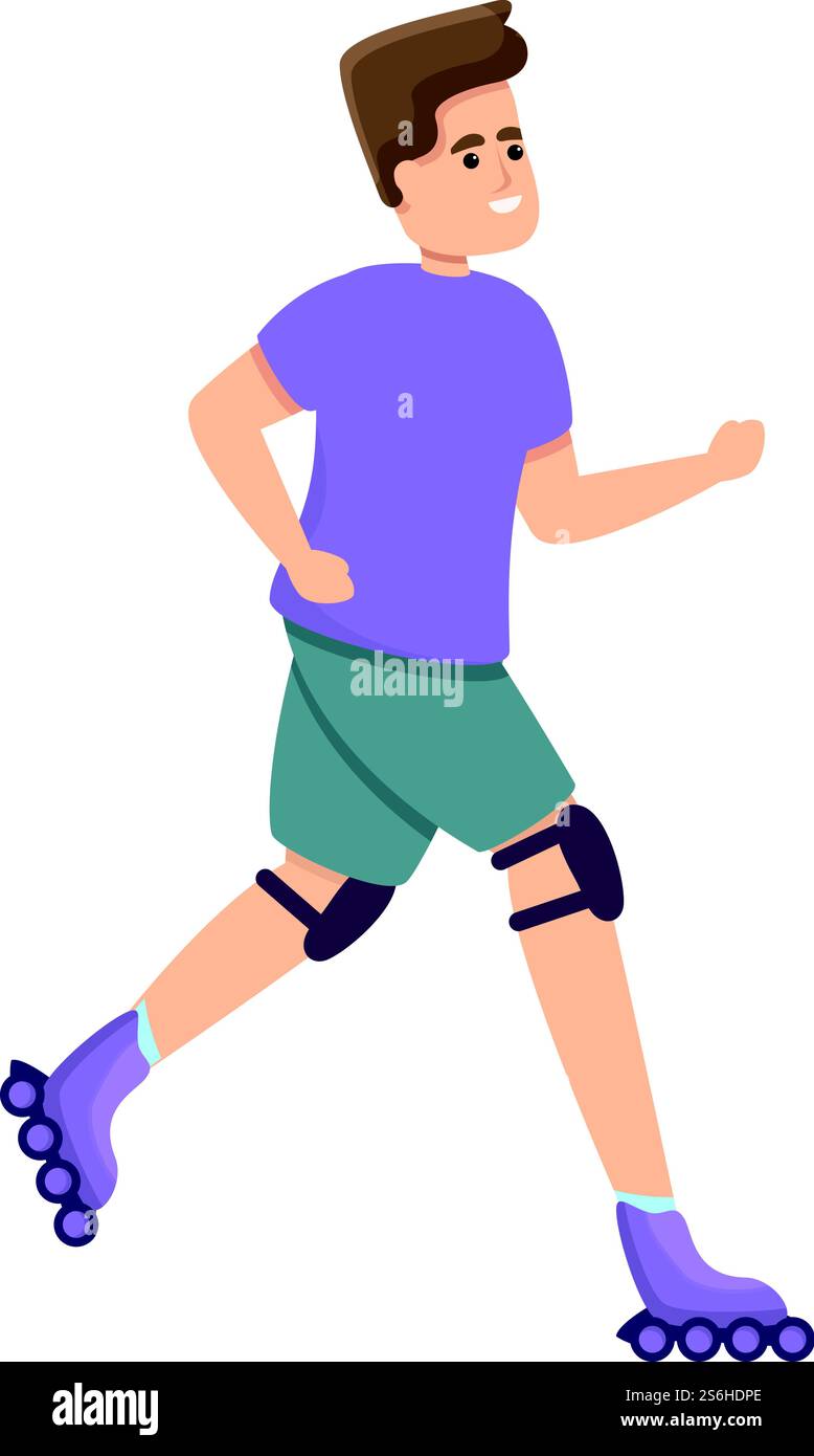 Light rollerblading icon. Cartoon of Light rollerblading vector icon ...