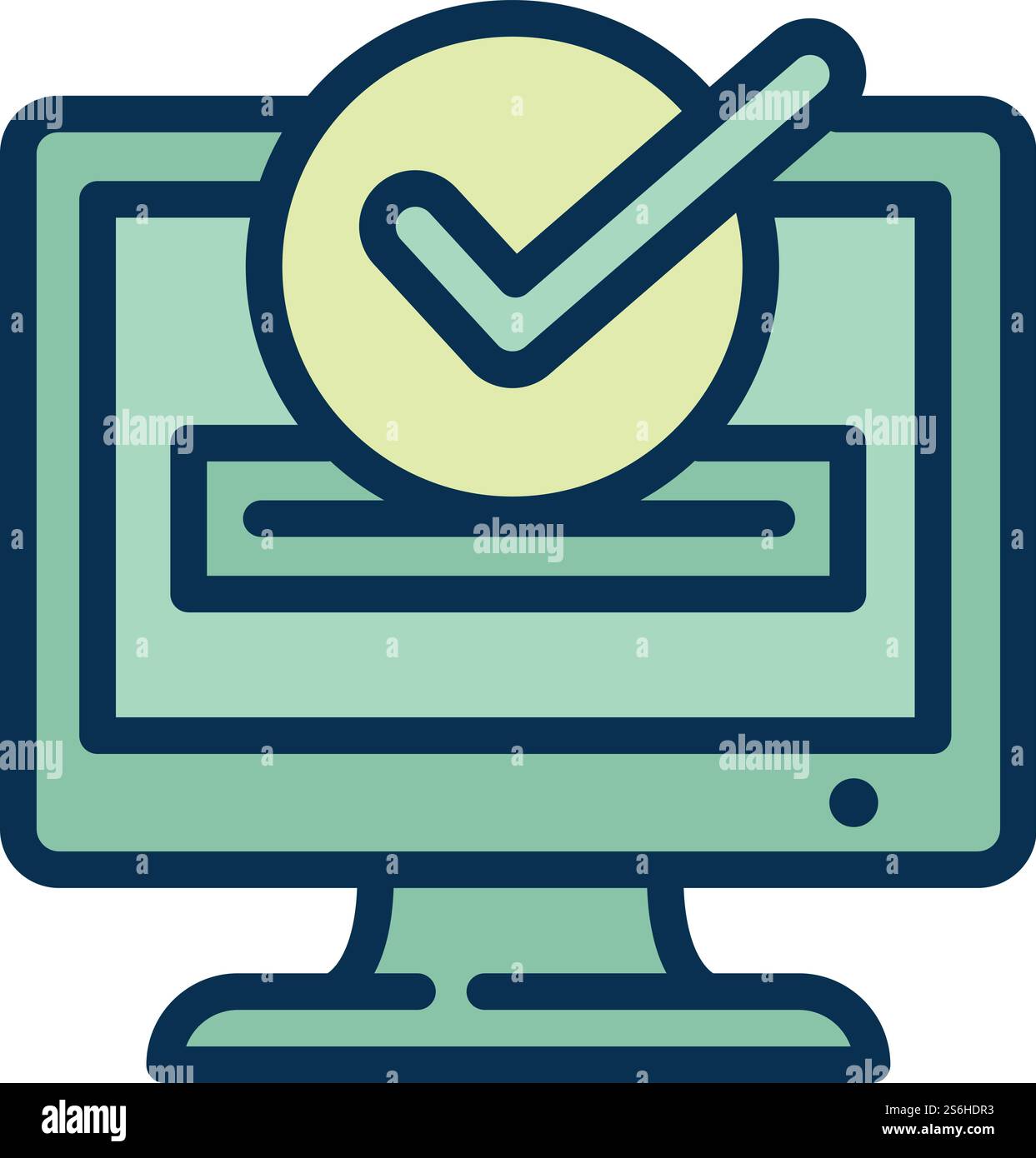 Mobile online vote icon. Outline Mobile online vote vector icon for web ...