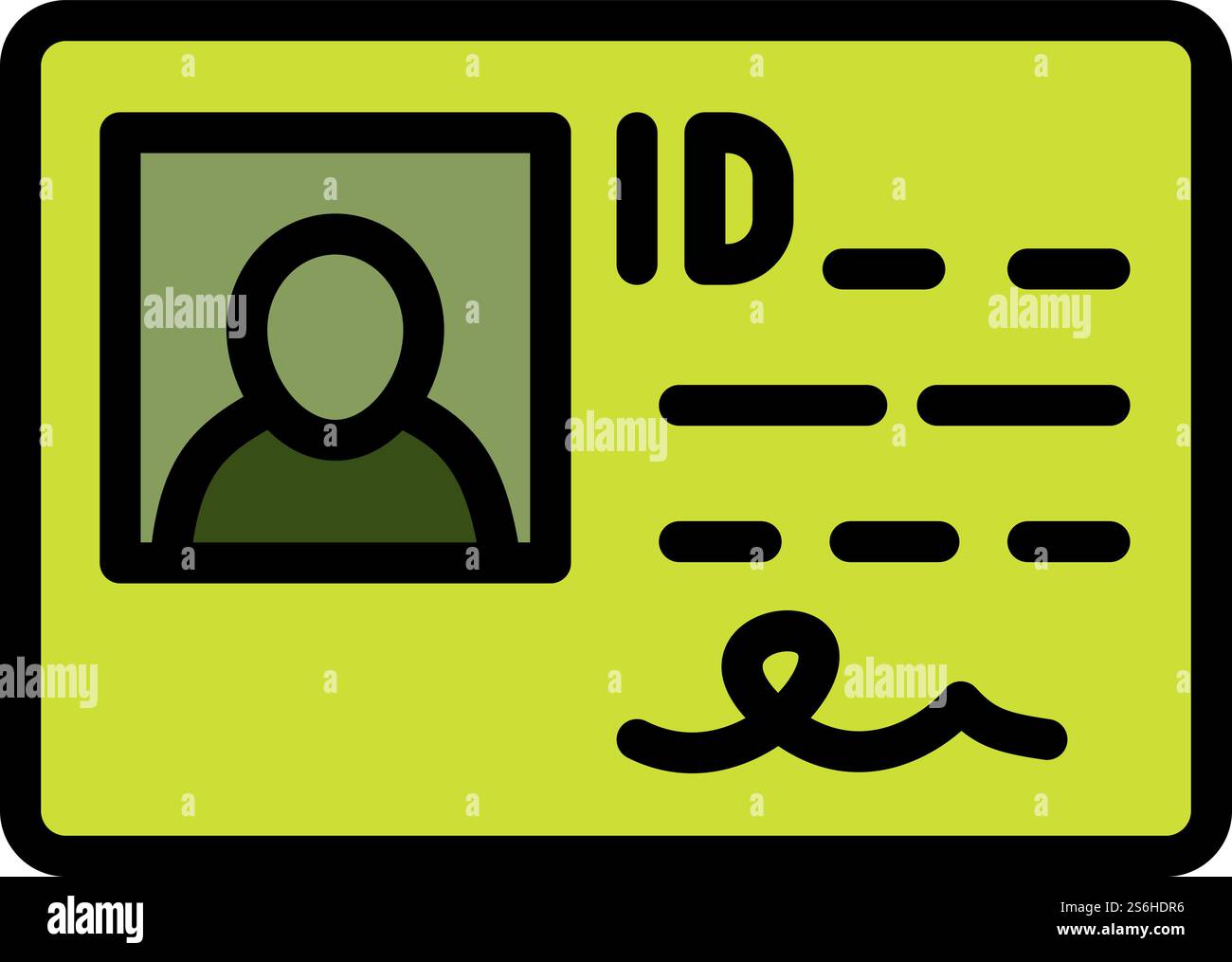 Driver license id icon. Outline Driver license id vector icon for web ...