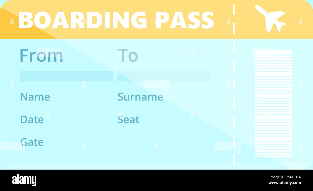 Trip boarding pass icon. Cartoon of Trip boarding pass vector icon for ...
