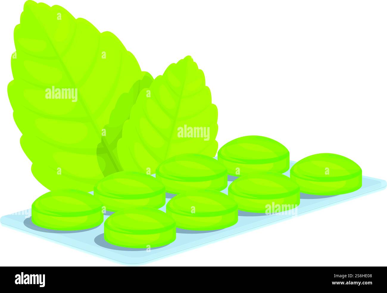 Plants cough drops icon. Cartoon of Plants cough drops vector icon for ...