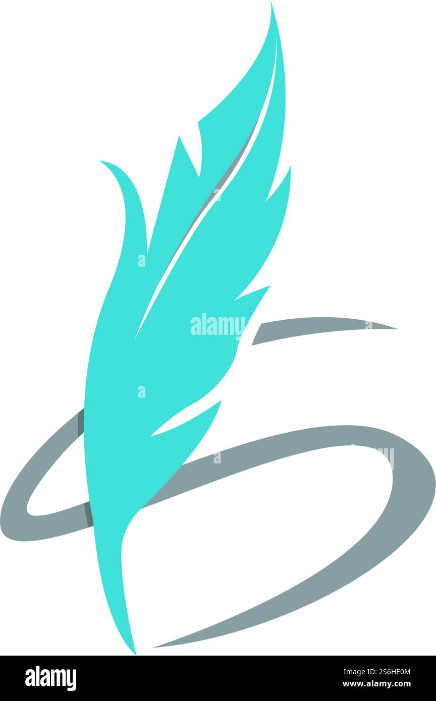 Feather pen write sign logo Stock Vector Image & Art - Alamy