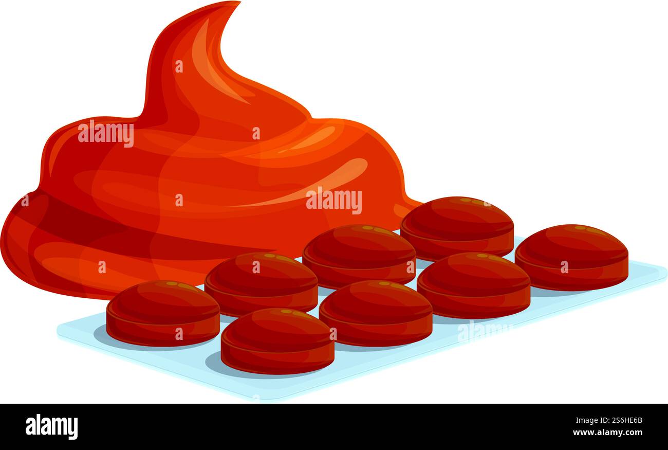 Chocolate cough drops icon. Cartoon of Chocolate cough drops vector ...