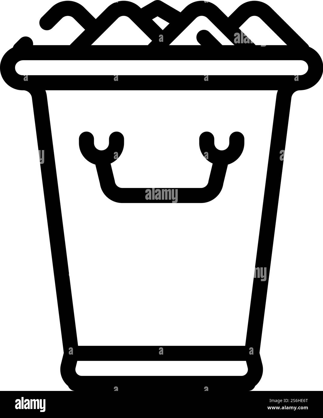 ice bucket bartender line icon vector. ice bucket bartender sign ...