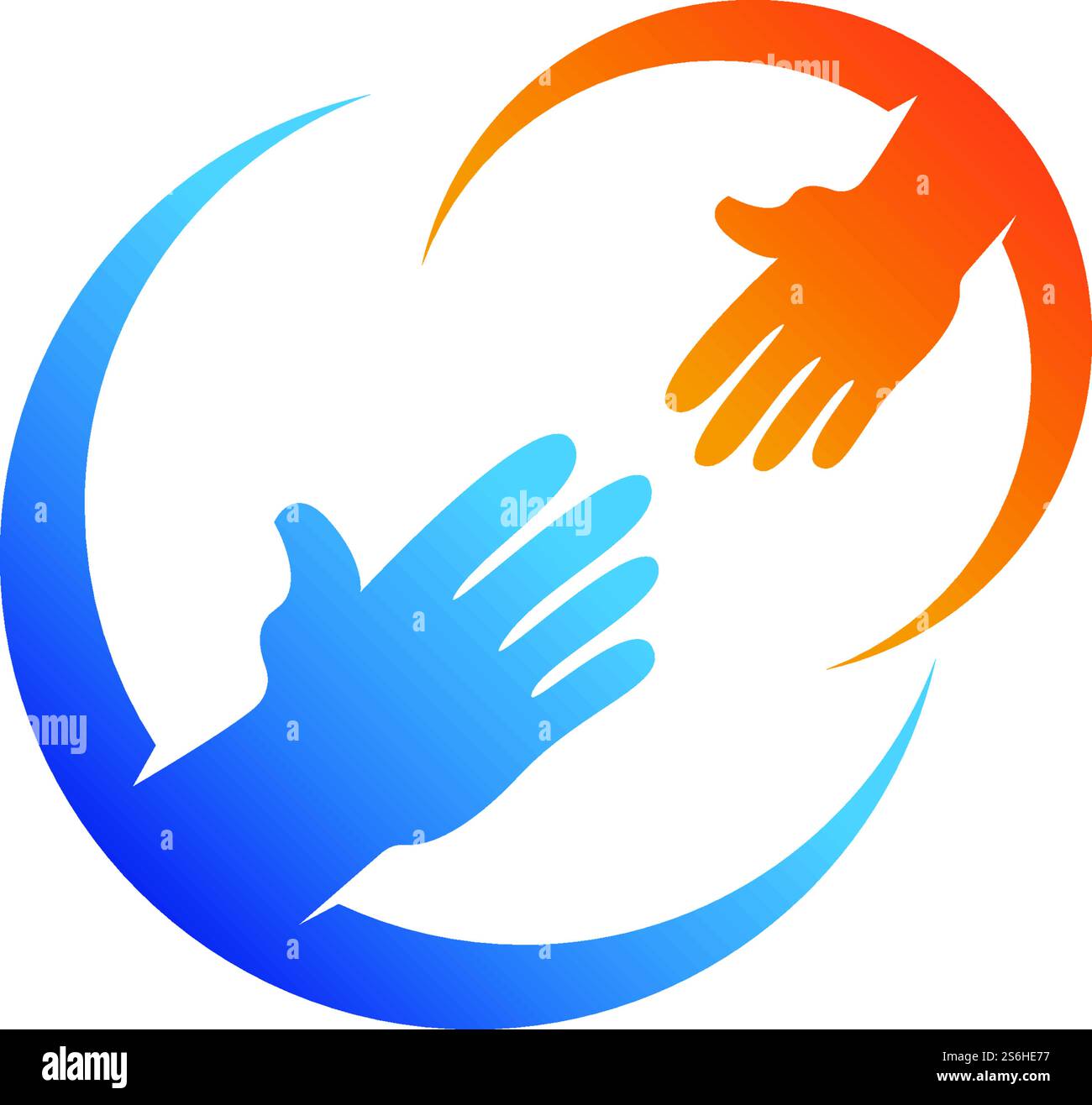 Hand help logo and symbols template icons app Stock Vector Image & Art ...