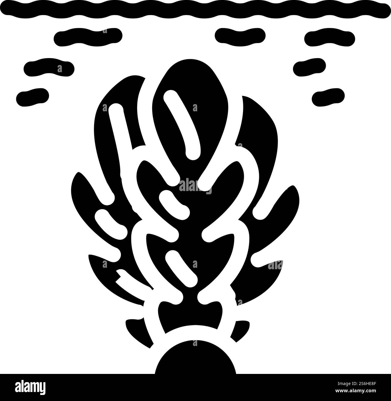 algae biogas glyph icon vector. algae biogas sign. isolated contour ...