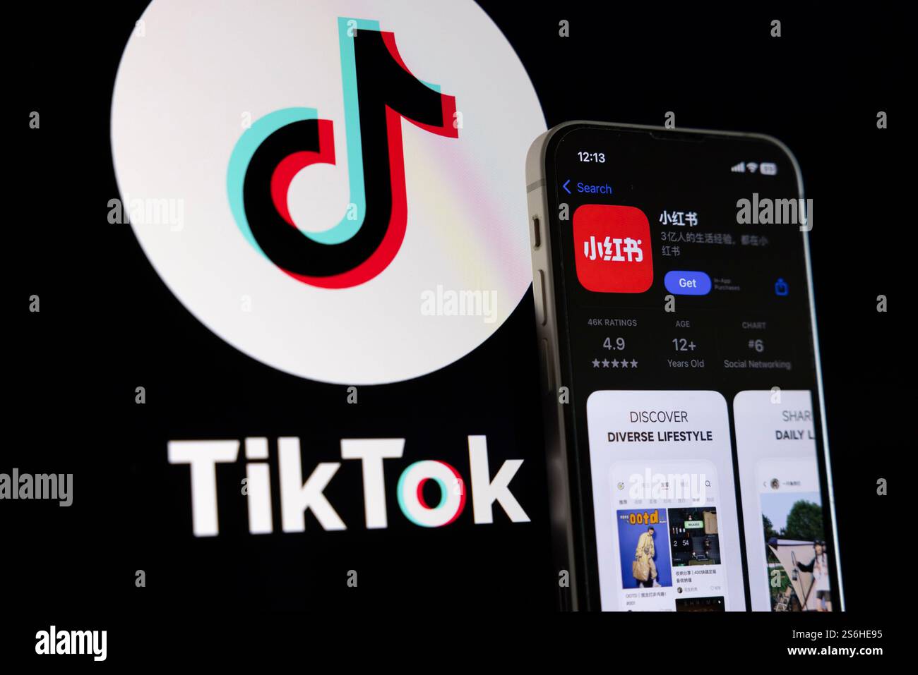 Japan. 17th Jan, 2025. In this photo illustration, TikTok alternative ...