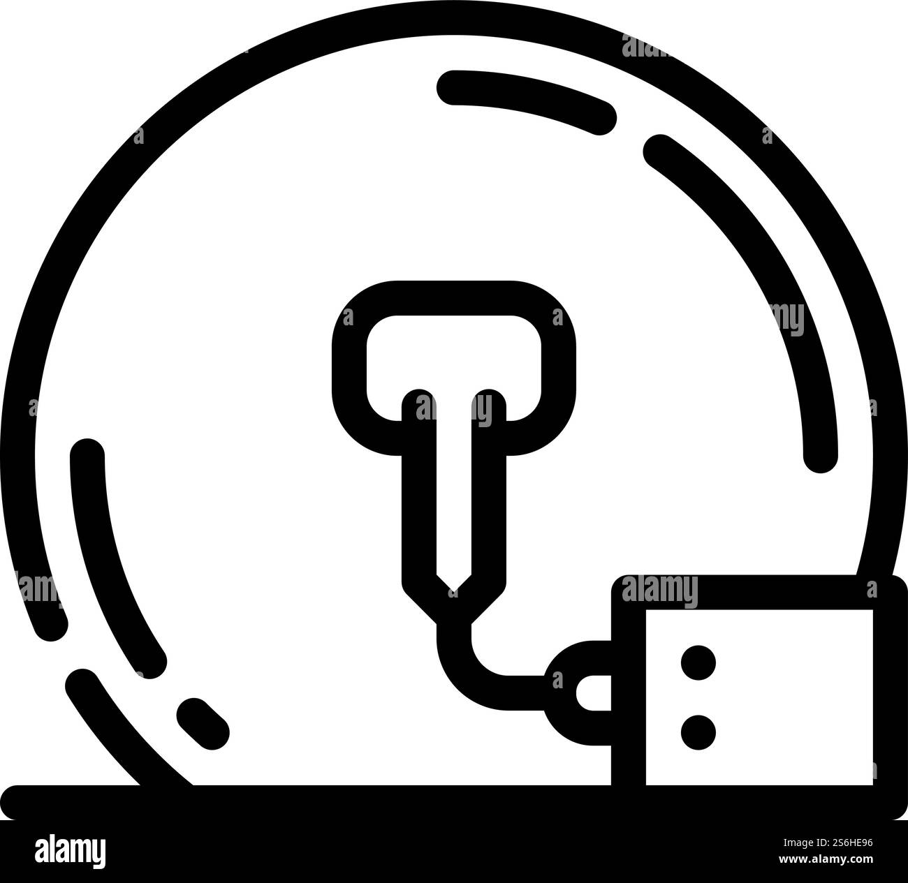 storage biogas line icon vector. storage biogas sign. isolated contour ...