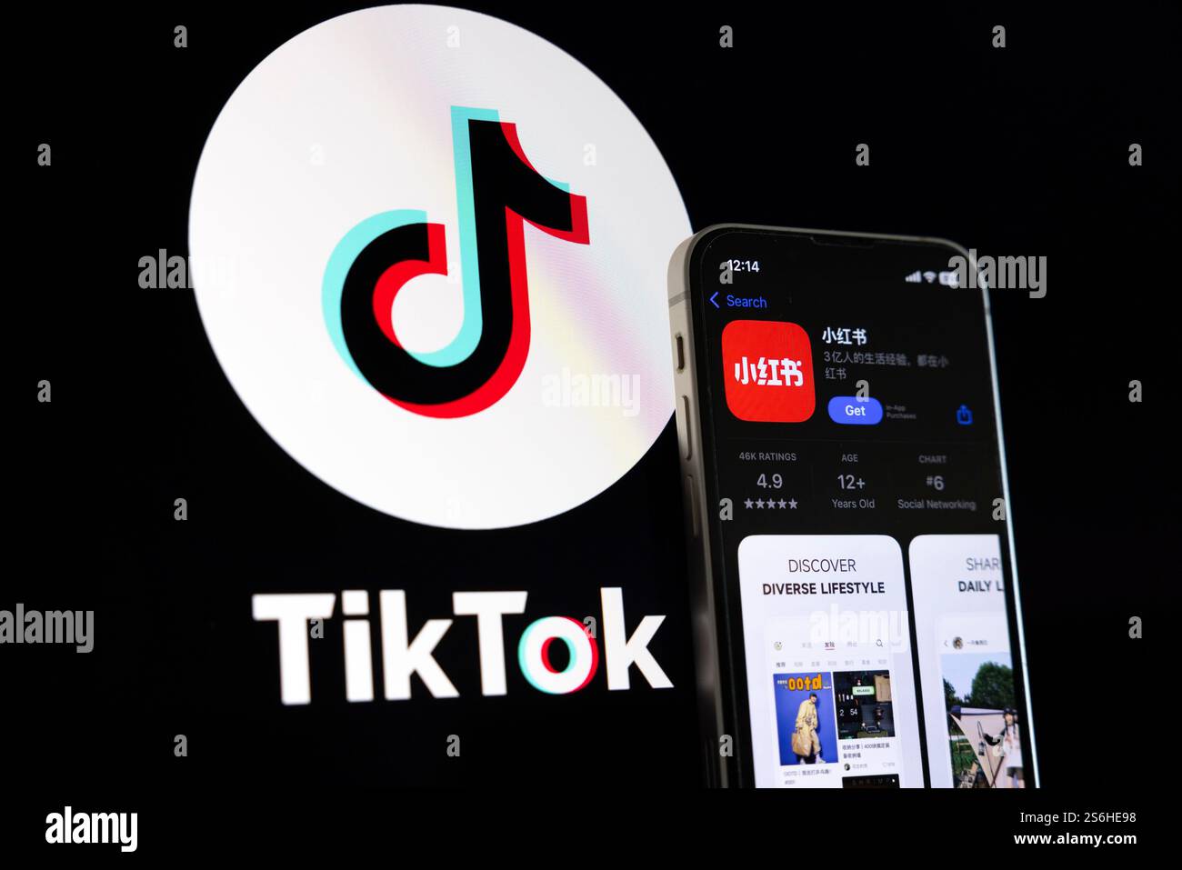 Japan. 17th Jan, 2025. In this photo illustration, TikTok alternative ...