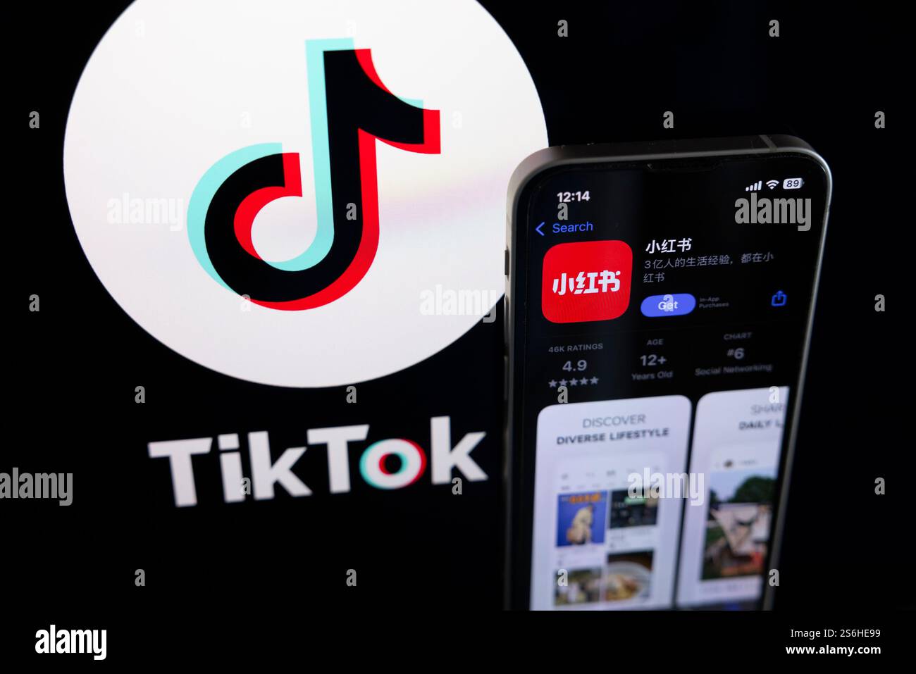 Japan. 17th Jan, 2025. In this photo illustration, TikTok alternative ...