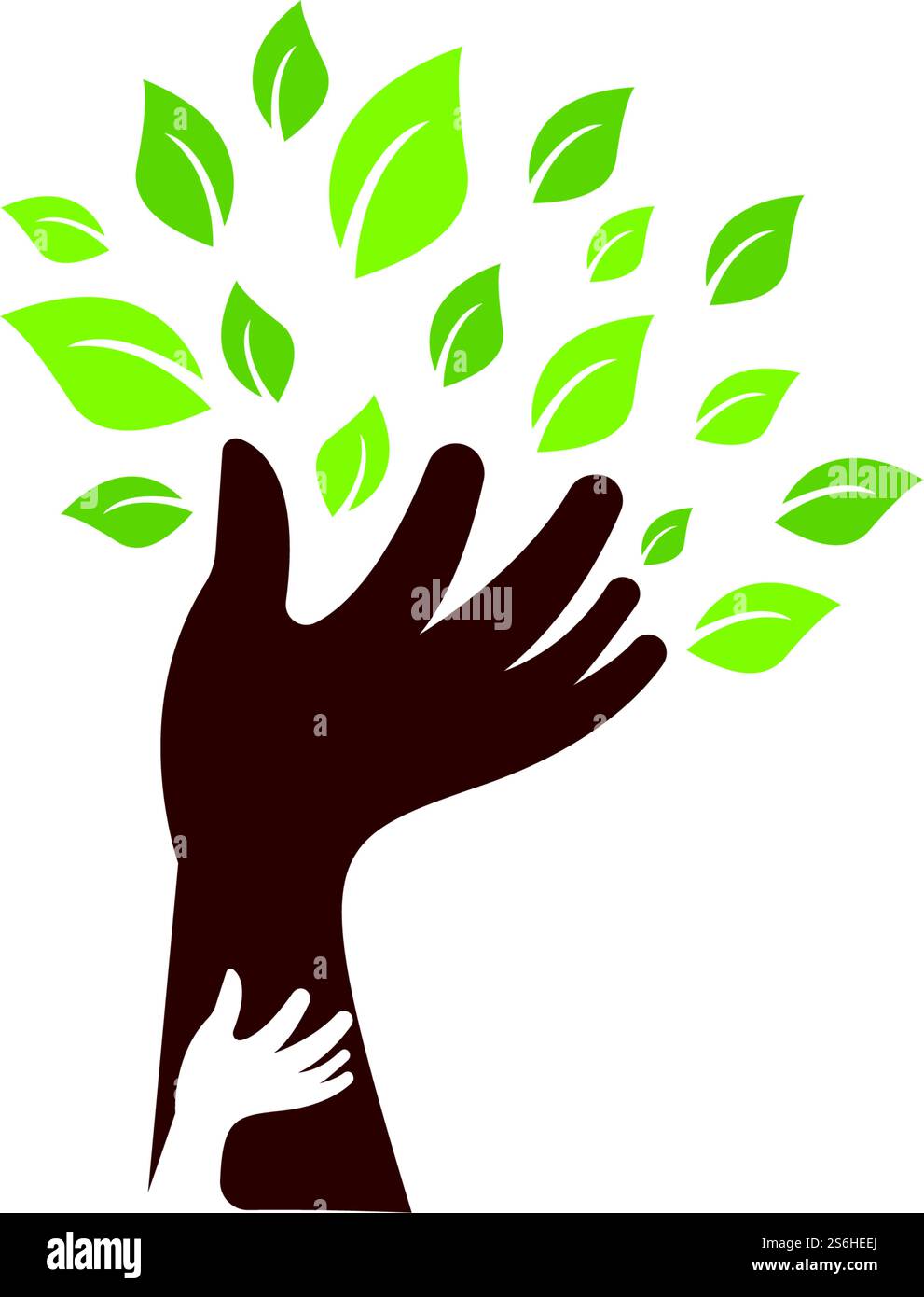 Tree hands logo and symbol template Stock Vector Image & Art - Alamy