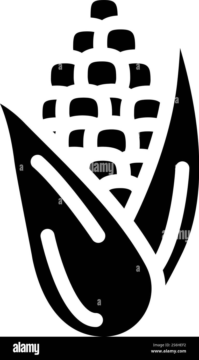 corn biogas glyph icon vector. corn biogas sign. isolated contour ...