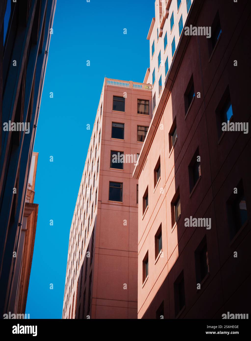 red brick building with sky coral gables miami Stock Photo - Alamy