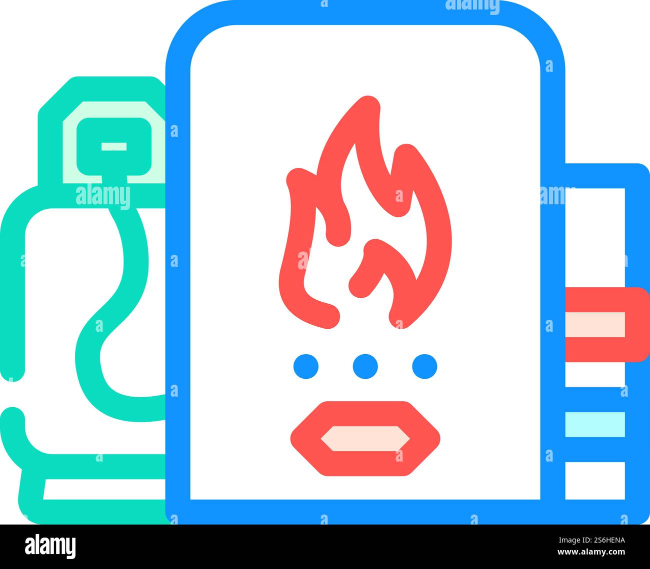 domestic use biogas color icon vector. domestic use biogas sign ...