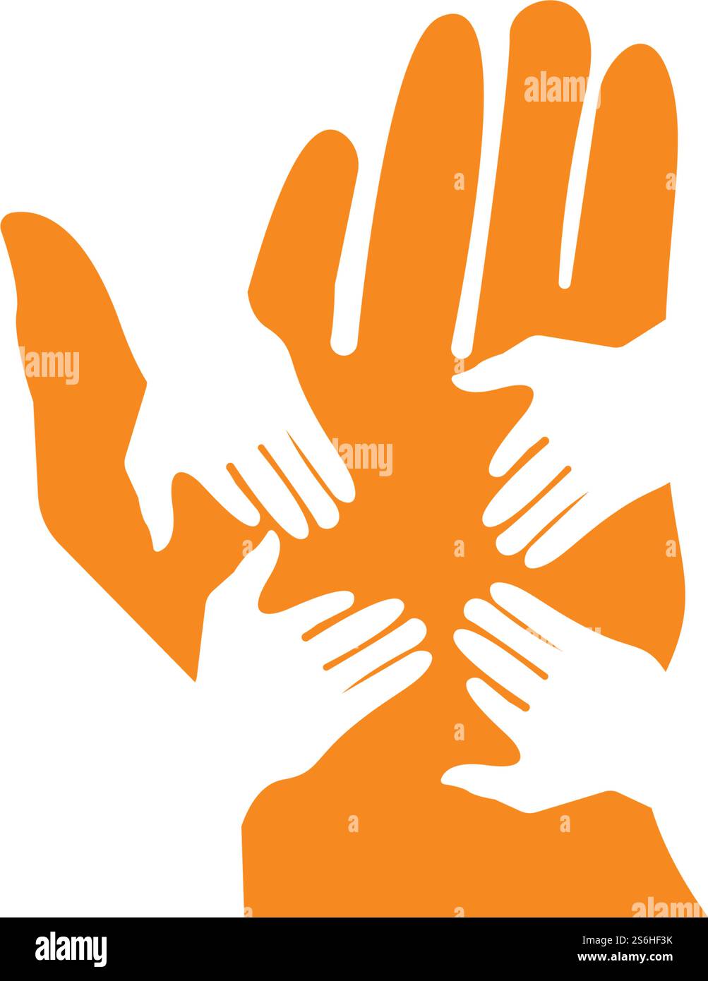 Hand help logo and symbols template icons app Stock Vector Image & Art ...