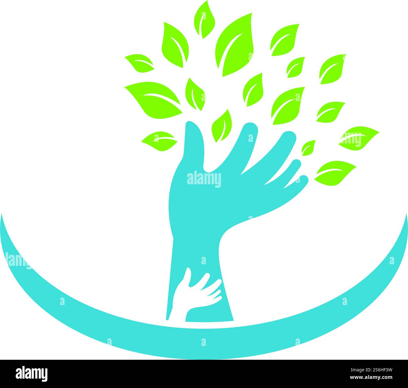 Tree hands logo and symbol template Stock Vector Image & Art - Alamy