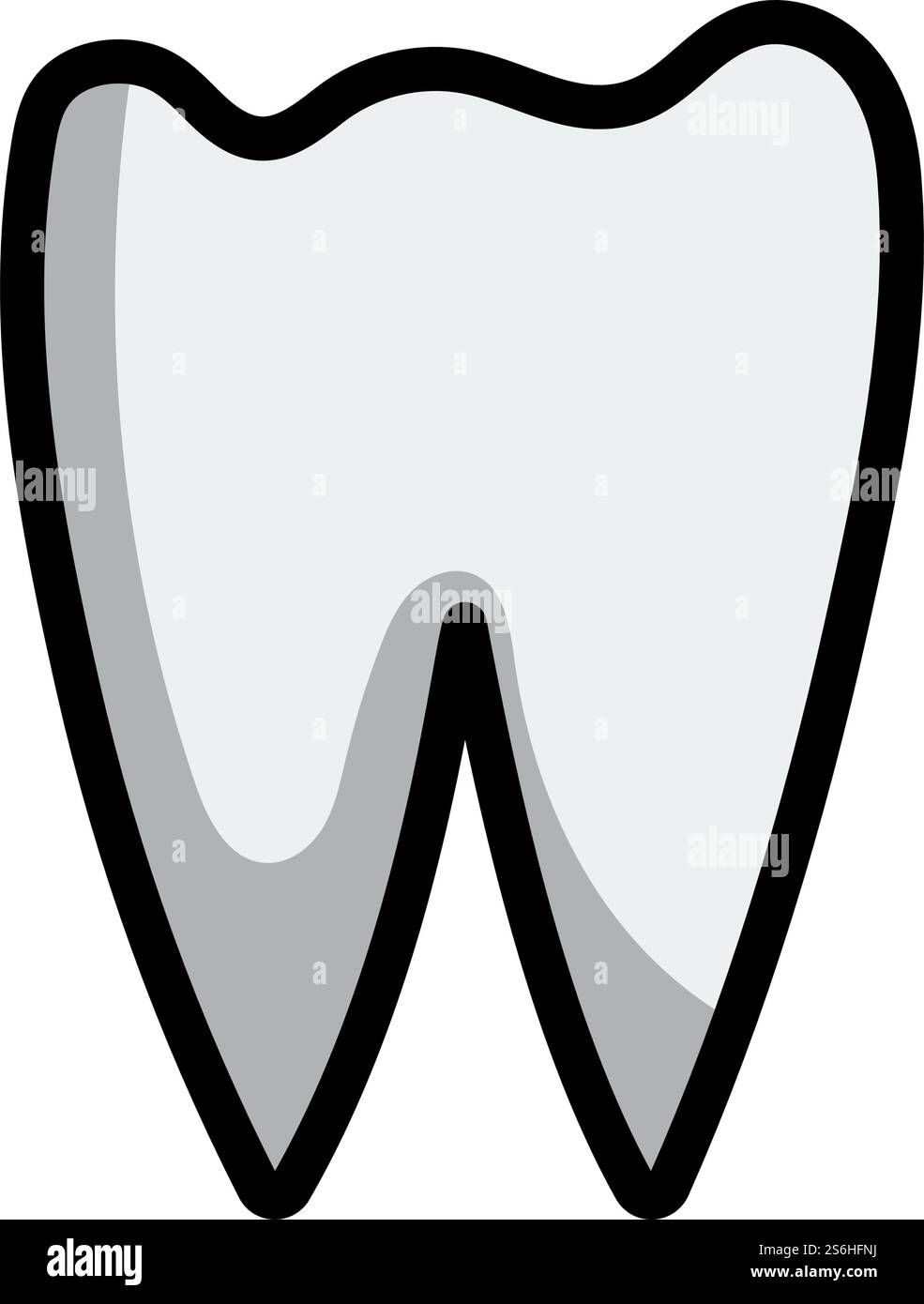 Tooth Icon. Editable Bold Outline With Color Fill Design. Vector ...
