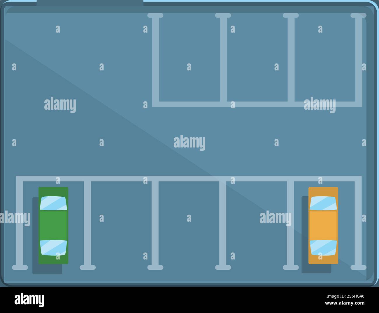 Paid parking top view icon. Cartoon of Paid parking top view vector ...