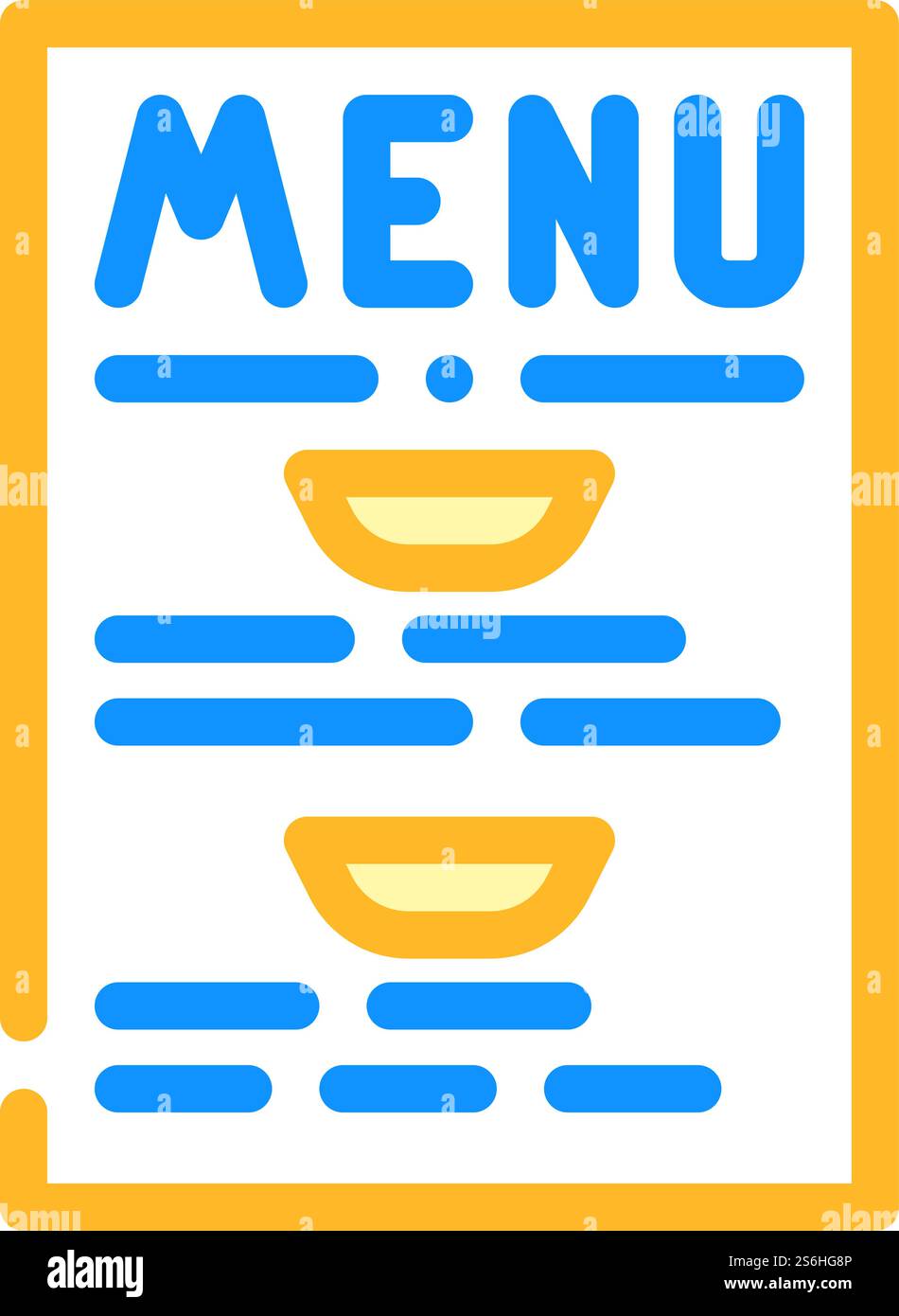menu buffet color icon vector. menu buffet sign. isolated symbol ...