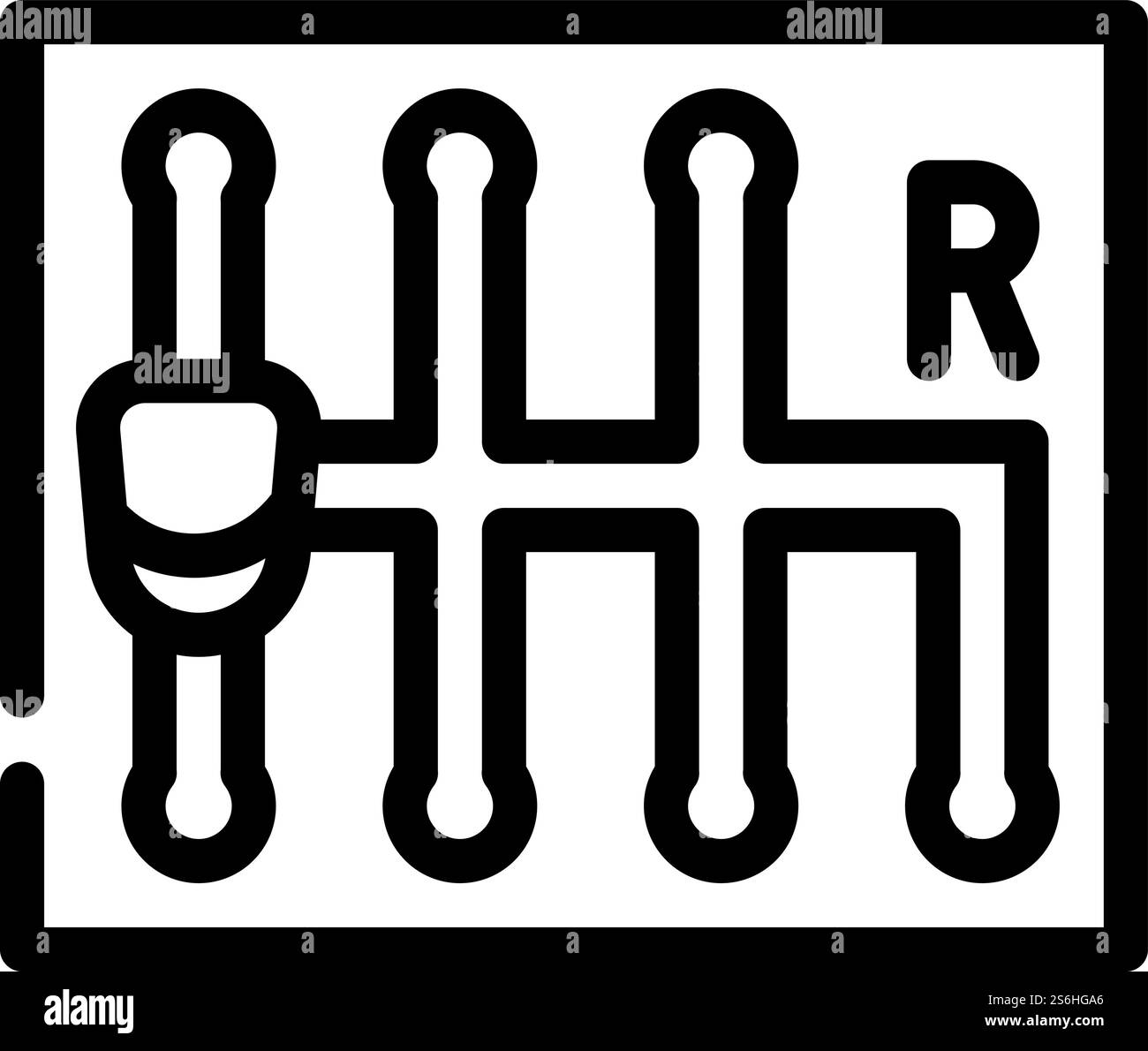 manual transmission car line icon vector. manual transmission car sign ...