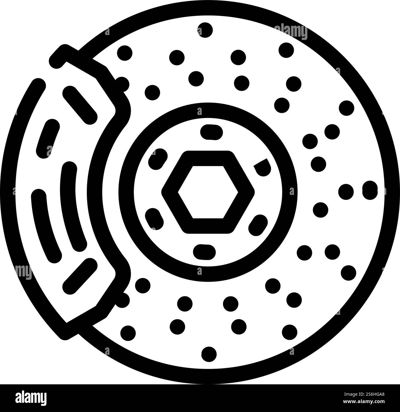 brake disk car line icon vector. brake disk car sign. isolated contour ...