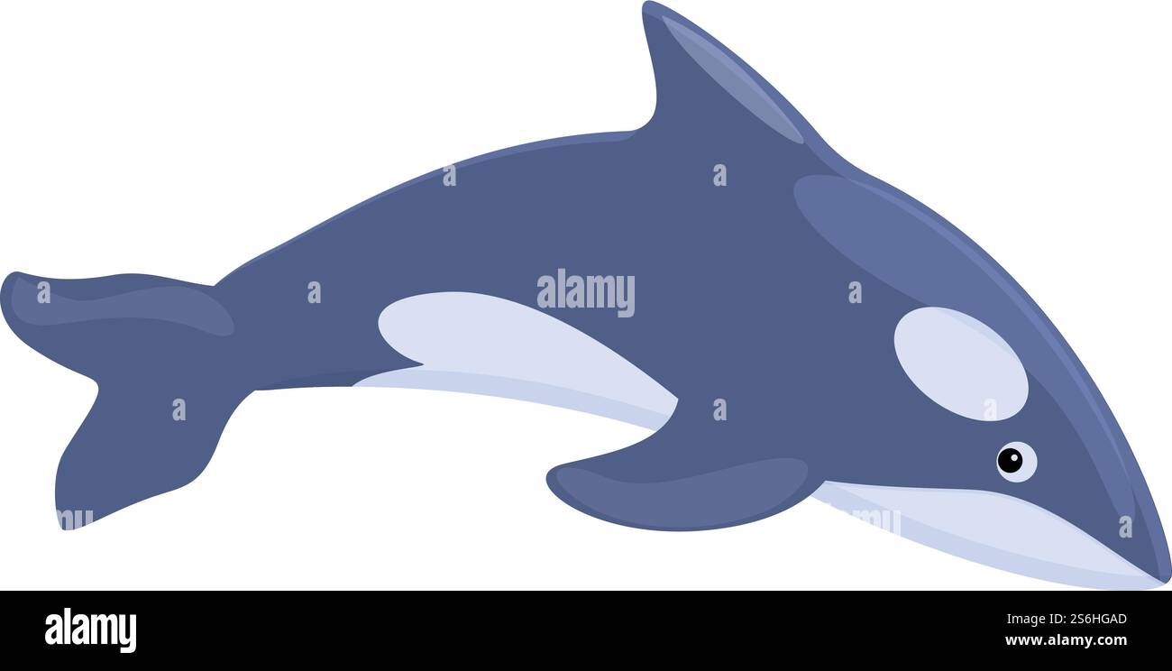 Danger killer whale icon. Cartoon of Danger killer whale vector icon ...