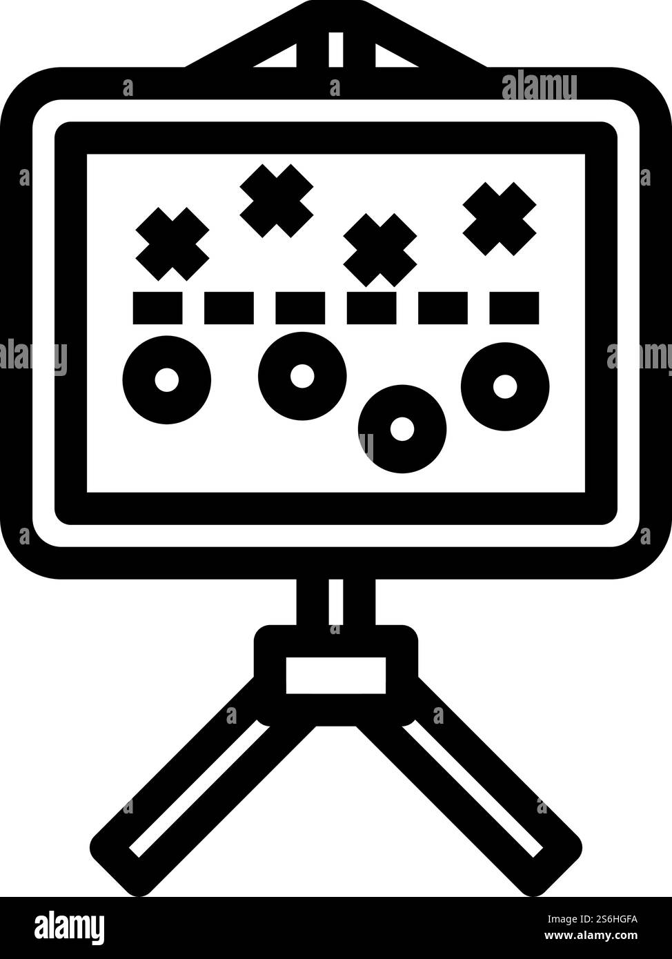 American Football Game Plan Stand Icon. Editable Bold Outline Design ...