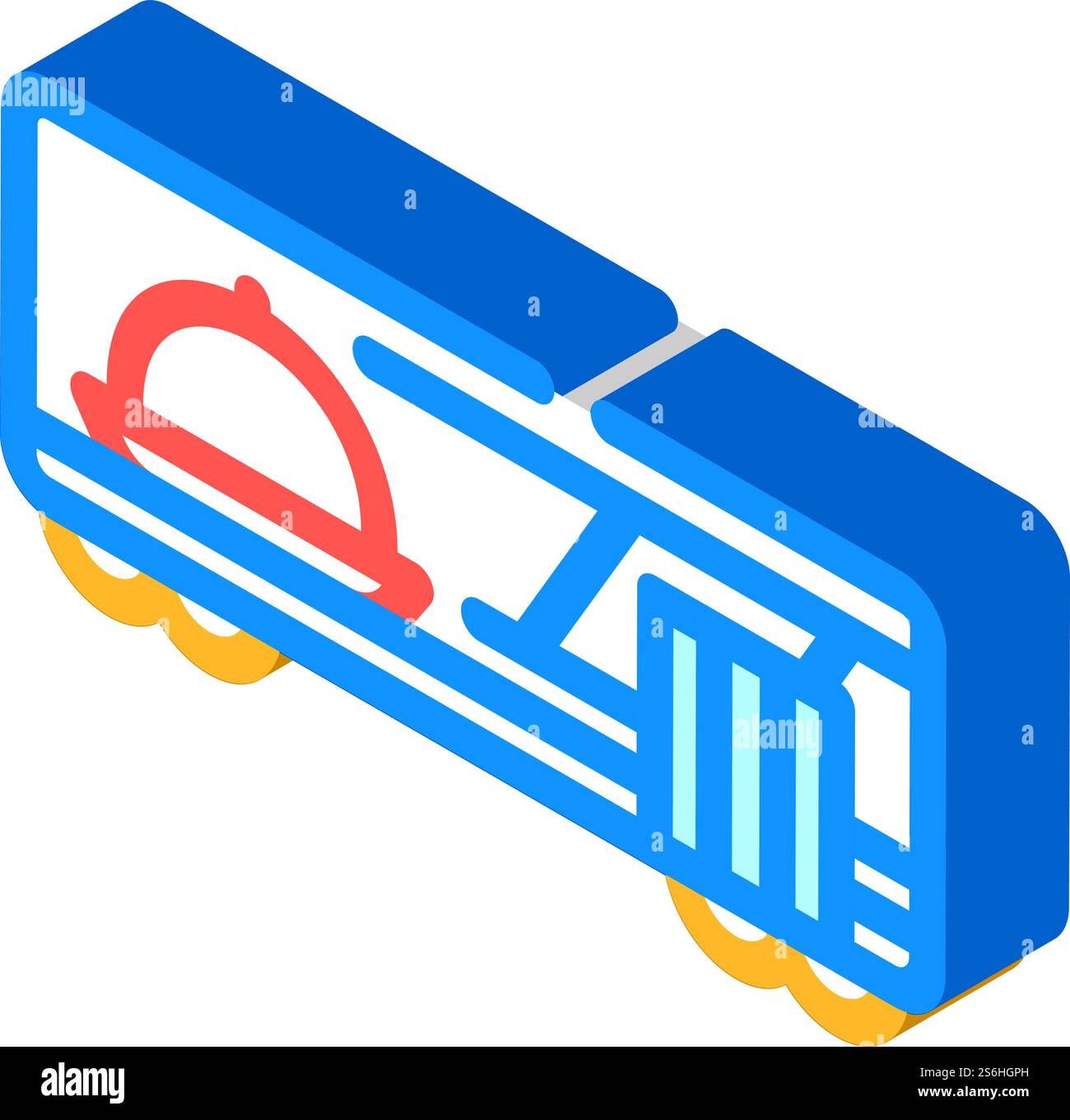 wagon restaurant isometric icon vector. wagon restaurant sign. isolated ...
