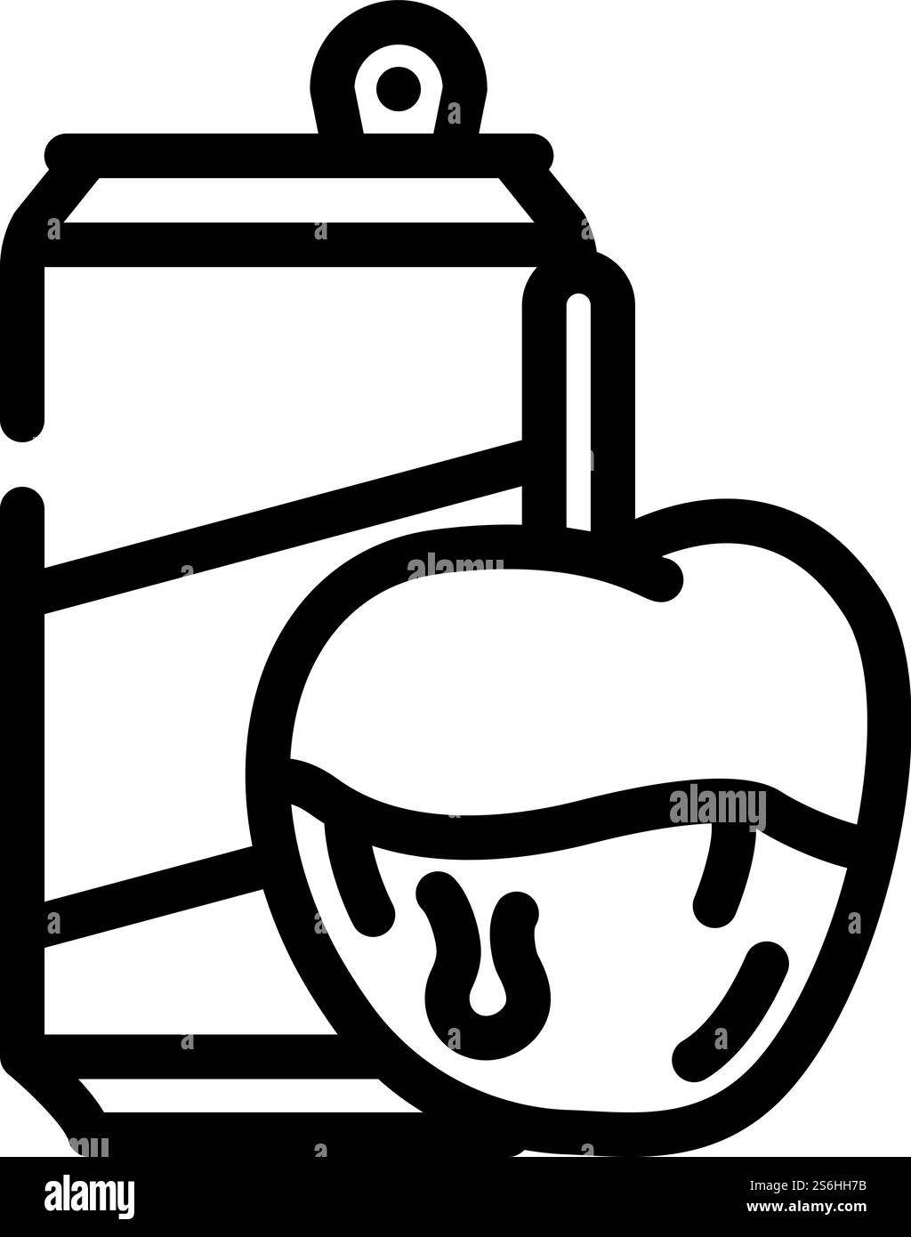 caramel fruits snack and drink line icon vector. caramel fruits snack ...