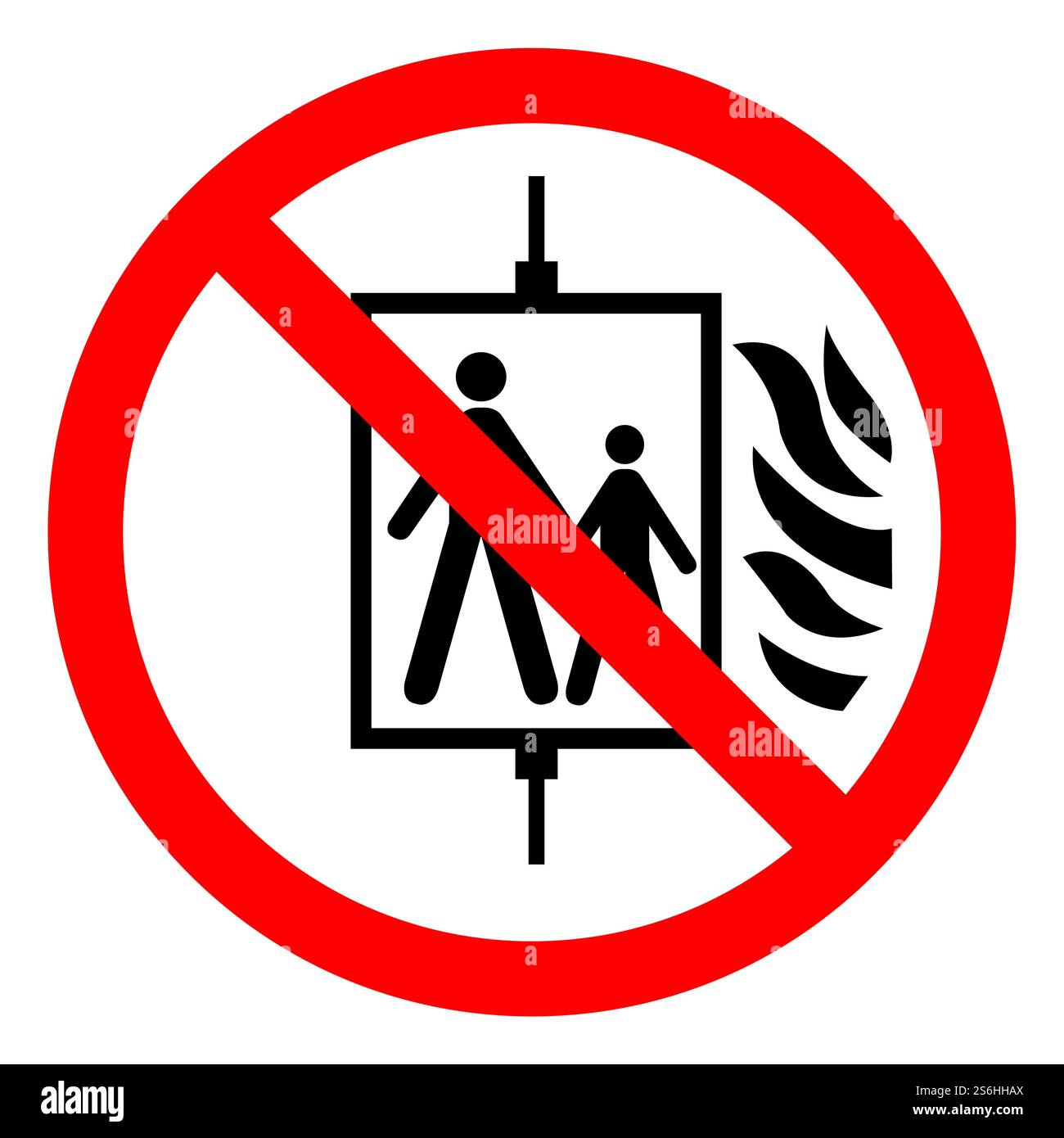 Fire Do not use the elevator Stock Vector Image & Art - Alamy
