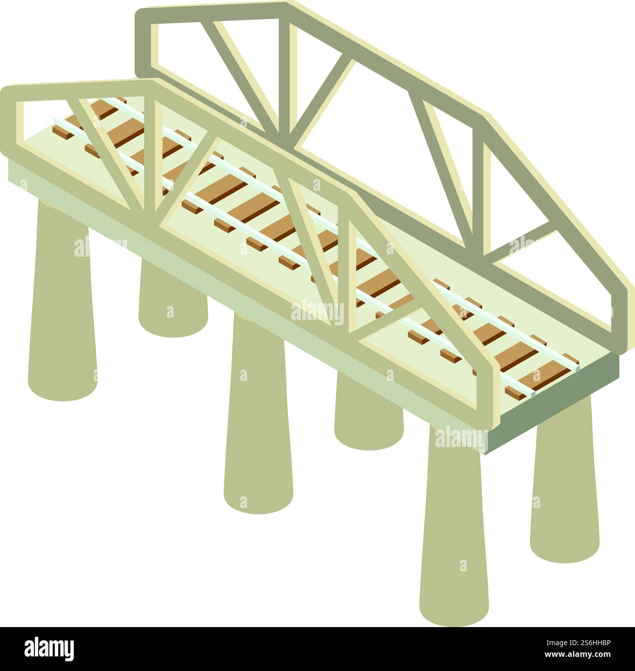 Railway bridge icon. Isometric of Railway bridge vector icon for web design isolated on white ...