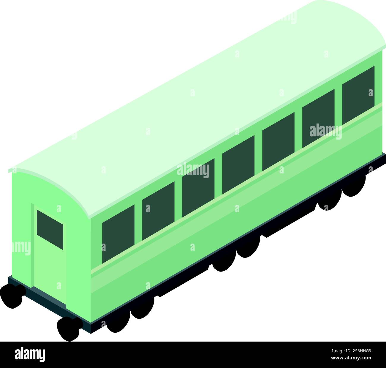 Passenger wagon icon. Isometric of Passenger wagon vector icon for web ...
