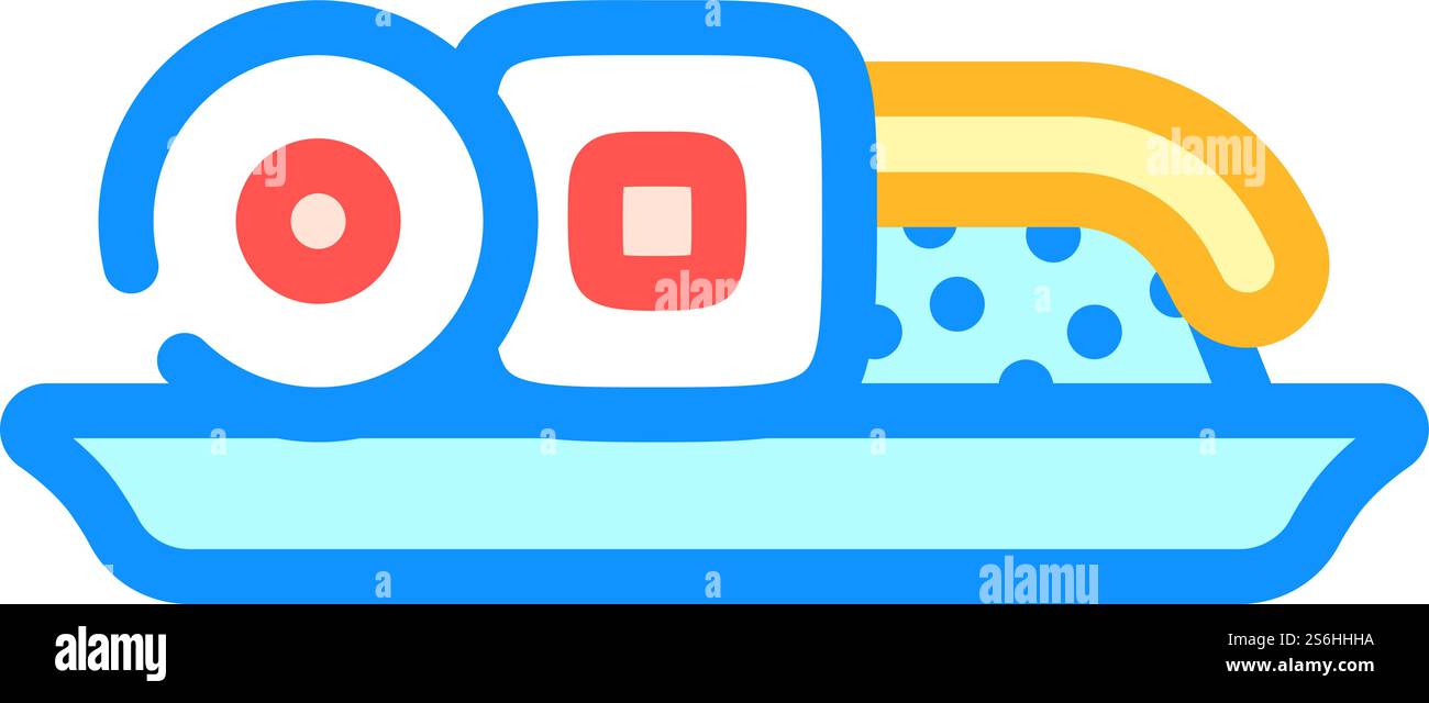 sushi dish color icon vector. sushi dish sign. isolated symbol ...